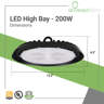 Green Light Depot Greenlightdepot Led High Bay - 200w - 22,000 Lumens - Slim Ufo - Hook Mount ...